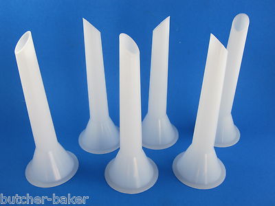 LOT of SIX #12 x 3/4" Sausage Stuffing Stuffer Tube for Meat Grinder ...