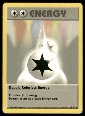 1999 Pokémon Base Set Double Colorless Energy #096/102 – Raw Ungraded ...