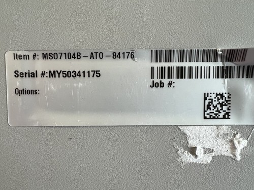 Agilent/Keysight MSO7104B Mixed Signal Oscilloscope 1 GHz, MY50341175 ...