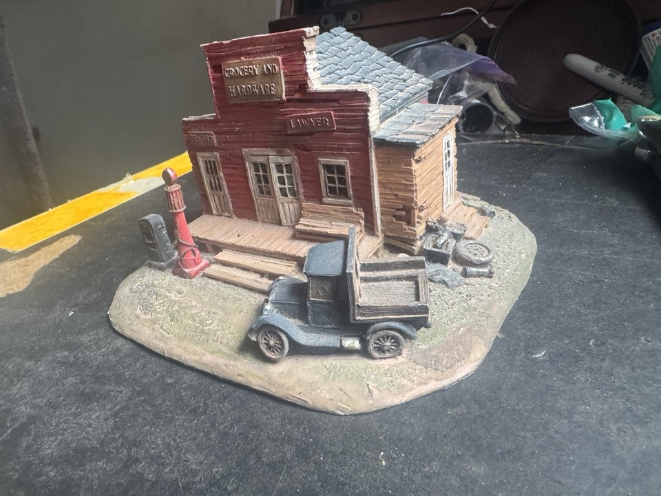 Vintage old Timey country store diorama grocery Dentist lawyer Hardware ...