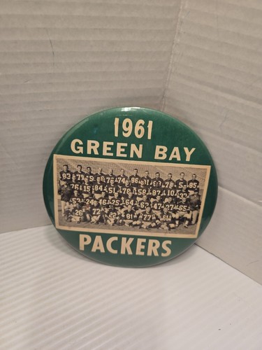 Green Bay Packers Large Asco 6 Inch Pin 1961 Championship Team Picture ...