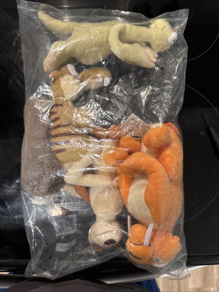 Ice Age Movie Collector Plush Set Stuffed 7" Buck Diego Scrat Sid New ...