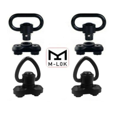 2Pcs M-LOK MLOK Quick Release Sling Mount Push Button QD Sling Swivel ...