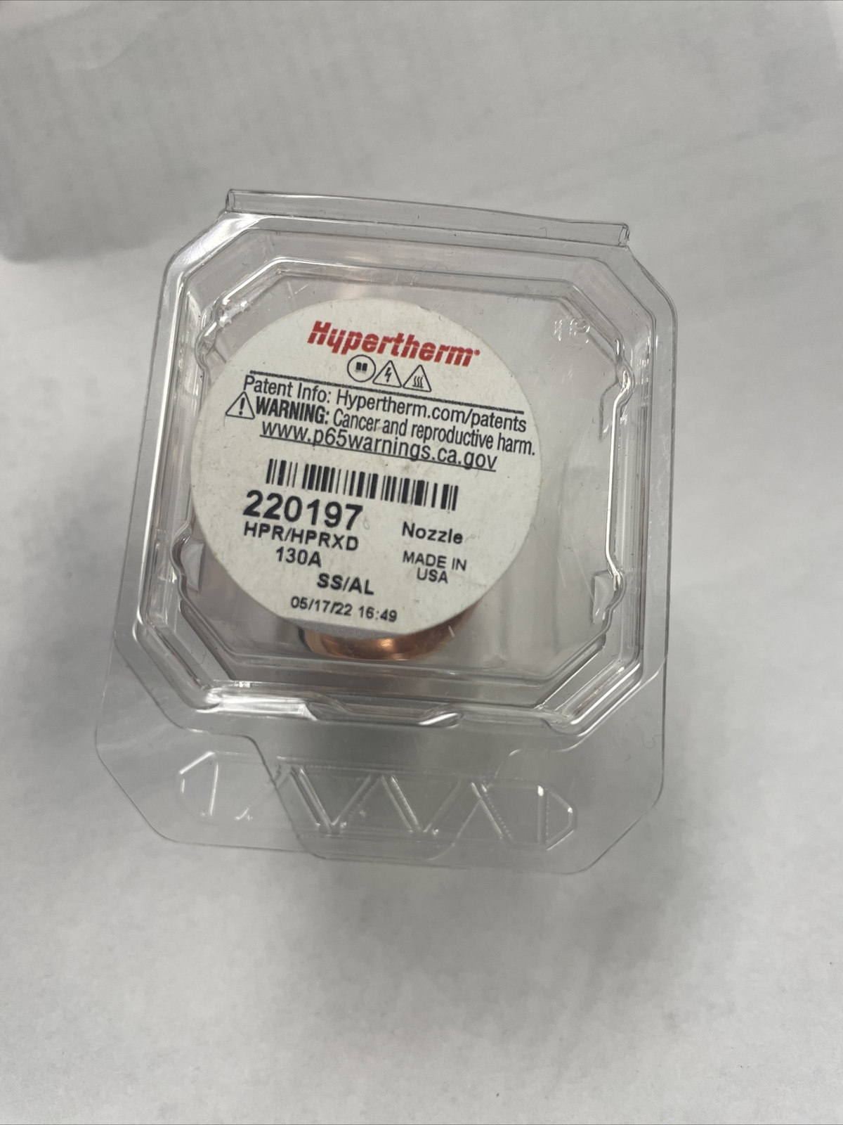 Hypertherm Model 220197 130 Amp Nozzle For HPR130 Plasma Torch FREE ...