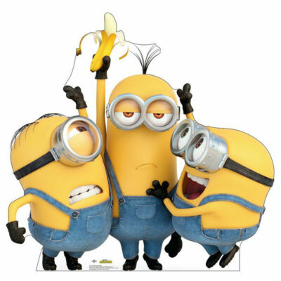 MINIONS STUART KEVIN BOB DESPICABLE ME LIFESIZE CARDBOARD STANDUP ...