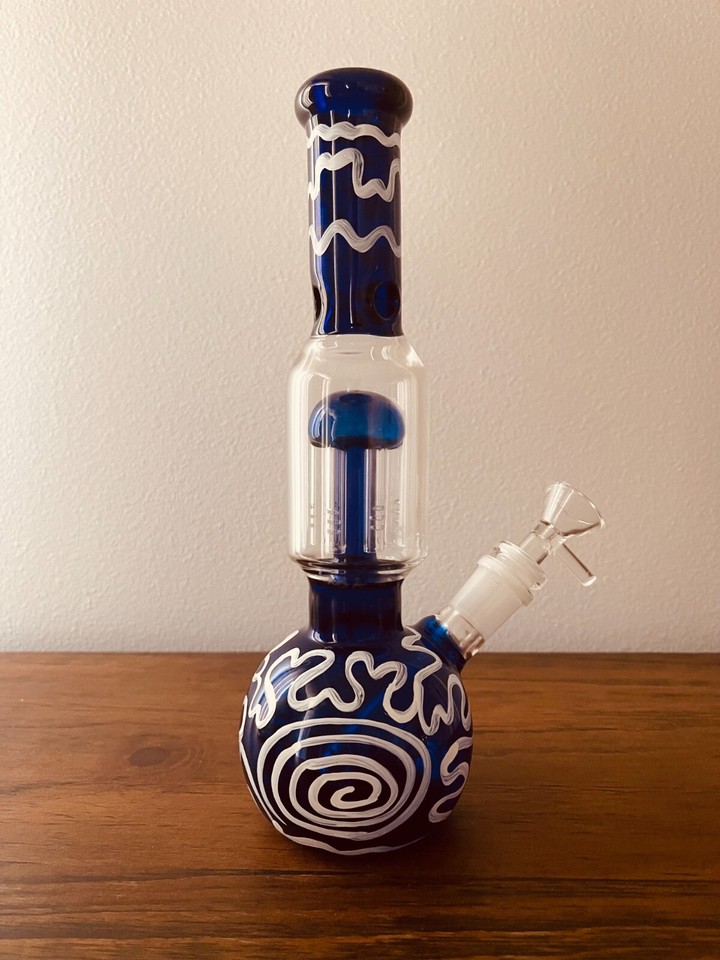 10" Premium Thick Heavy Glass Beaker Bong Imitation Ceramics Water Bong ...