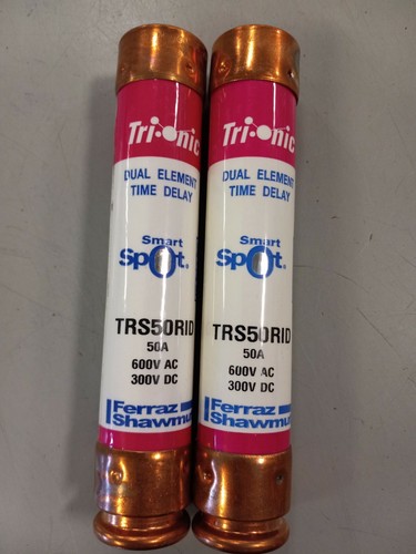 TWO (2) TRS50RID Ferraz Shawmut Tri-Onic Smart Spot 50Amp Class RK5 ...