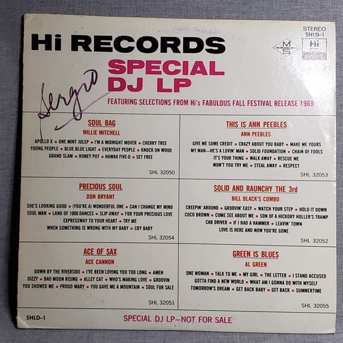 Hi Records Special DJ LP Selections From HI Fall Festival 1969 Promo | eBay