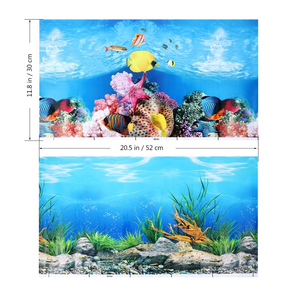 Fish Tank Backing Paper Double-sided Wallpaper Aquarium Background ...