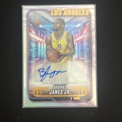 2024-25 Topps Chrome Basketball Bronny James Jr RC Auto Refractor TCA ...