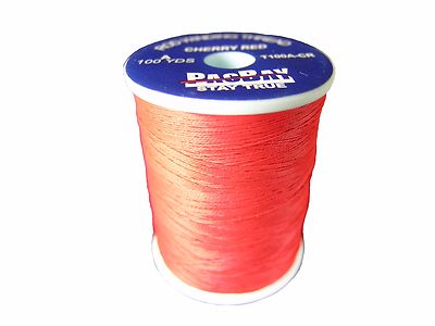 PAC BAY ROD WINDING THREAD STAY TRUE CHERRY RED SIZE A326 100 YDS SPOOL ...