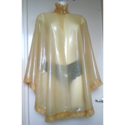 Latex Rubber CAPE UNISEX TV fetish S M L XL XXL Transparent natural ...