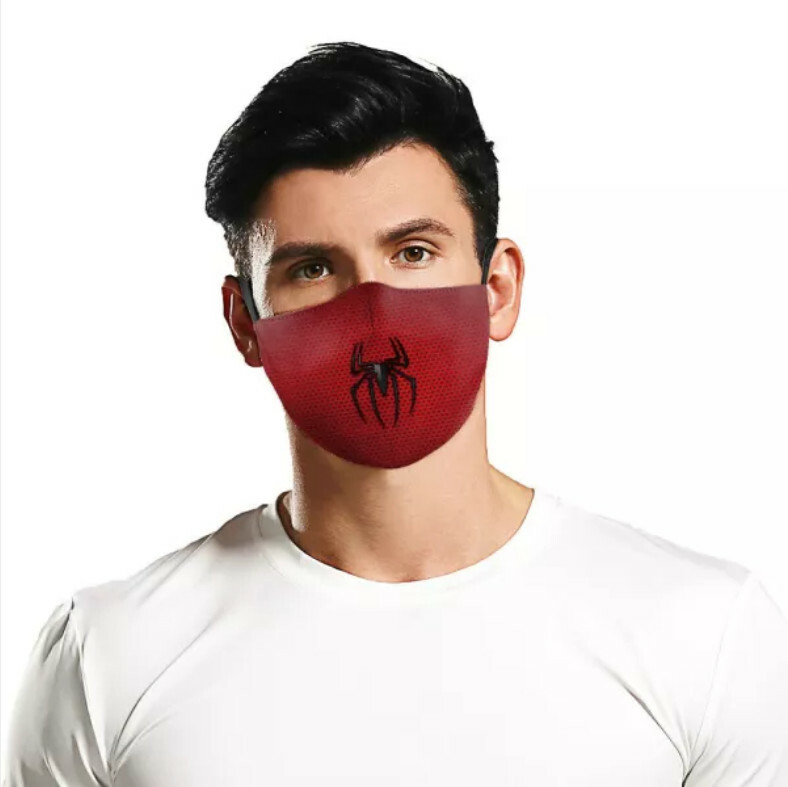Spiderman Superhero Face Mask Cartoon Washable Adjustable Cloth Unisex ...