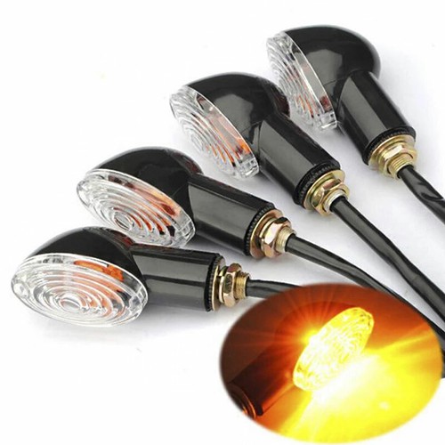 4x Universal Motorcycle Indicators Motorbike Turn Signal Light Bullet ...