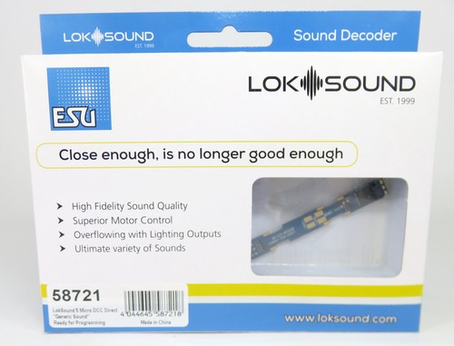 ESU 58721 LokSound 5 Micro Direct Blank N Scale DCC Sound Decoder Atlas ...