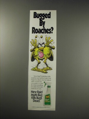 1991 Raid Multi-Bug Killer Ad - Bugged by roaches? | eBay