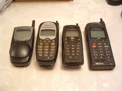Lot of 4:Motorola Nextel iDEN i35,i550,i1000,i370 *RUGGED* PTT Parts ...