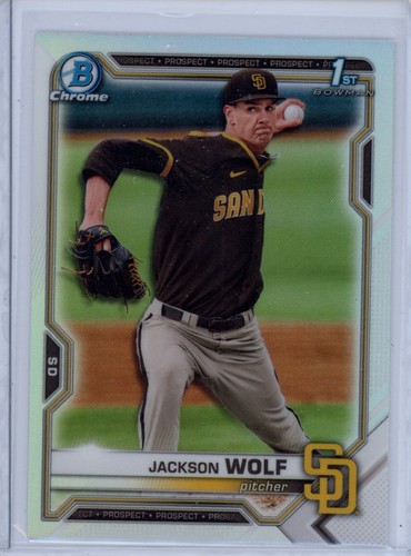 2021 Bowman Draft #BDC-141 Jackson Wolf Refractor | eBay