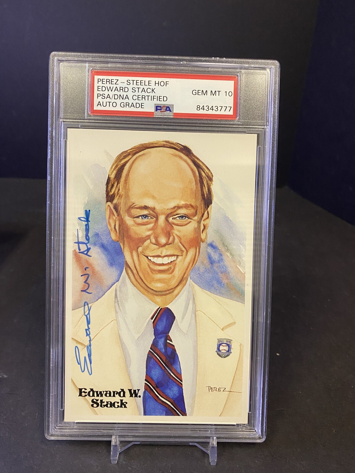 Edward Stack Gem Mint 10 PSA DNA Signed Perez Steele Celebration ...