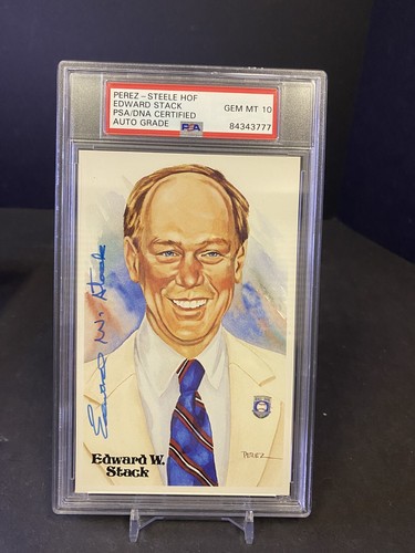Edward Stack Gem Mint 10 PSA DNA Signed Perez Steele Celebration ...
