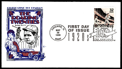 1998 Babe Ruth FDC- Celebrating the Century 1920's Covercraft Cachet | eBay