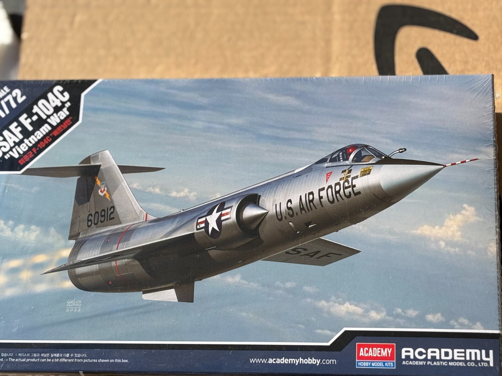 ACADEMY #12576 1/72nd SCALE USAF F-104C VIETNAM WAR STARFIGHTER MODEL ...