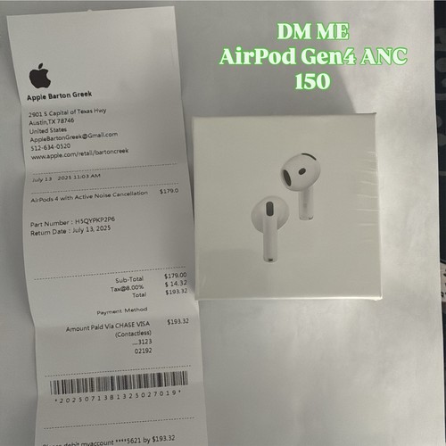 AirPod 4th Gen Active Noise Cancelling In-Ear Earphones | eBay