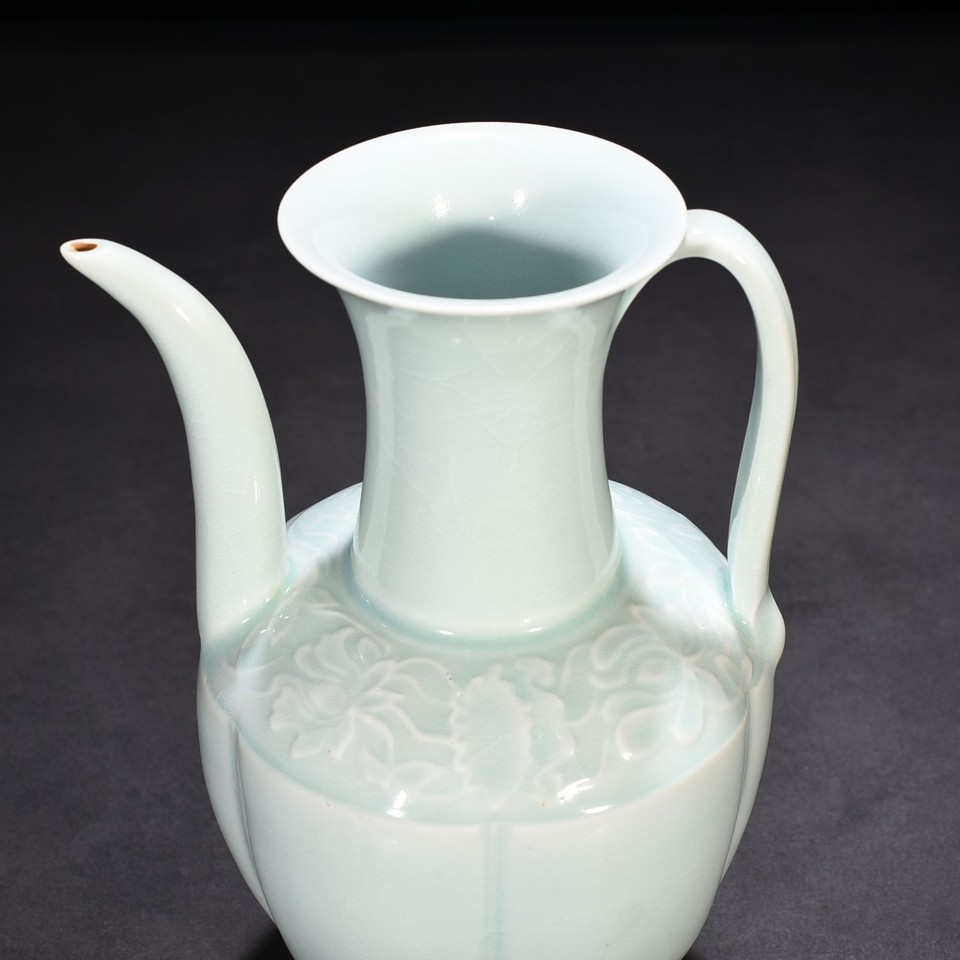 10" China Old Antique Porcelain Song Dynasty Hutian Kiln Melon Edge ...