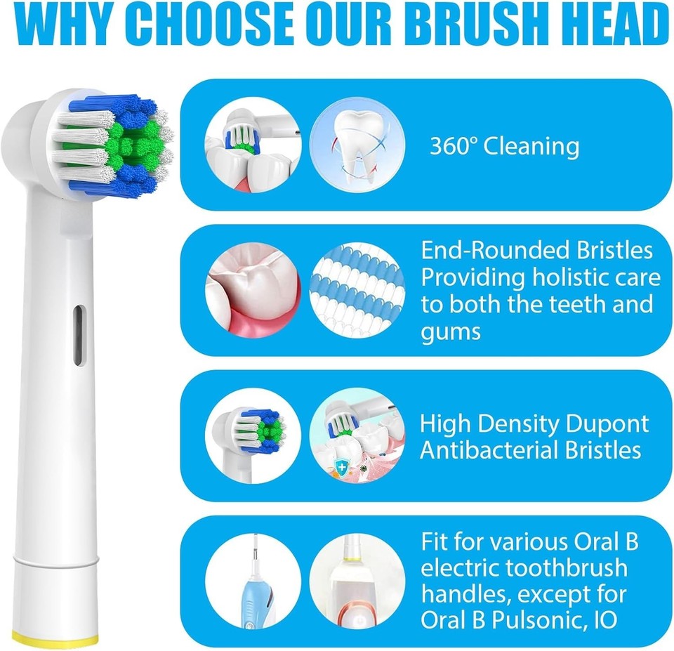 Toothbrush Heads ORAL B Compatible Electric Replacement Braun Brush ...