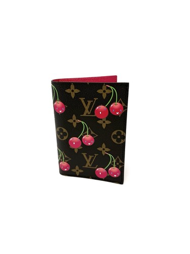NIB Louis Vuitton x Takashi Murakami Cerises Cherry Passport Holder ...