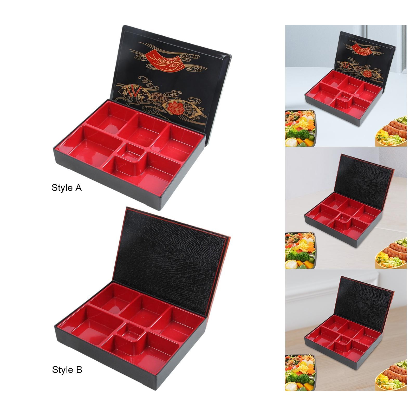 Japanese Bento Box 6 Compartments Lunch Bento Box for Restaurant Home ...