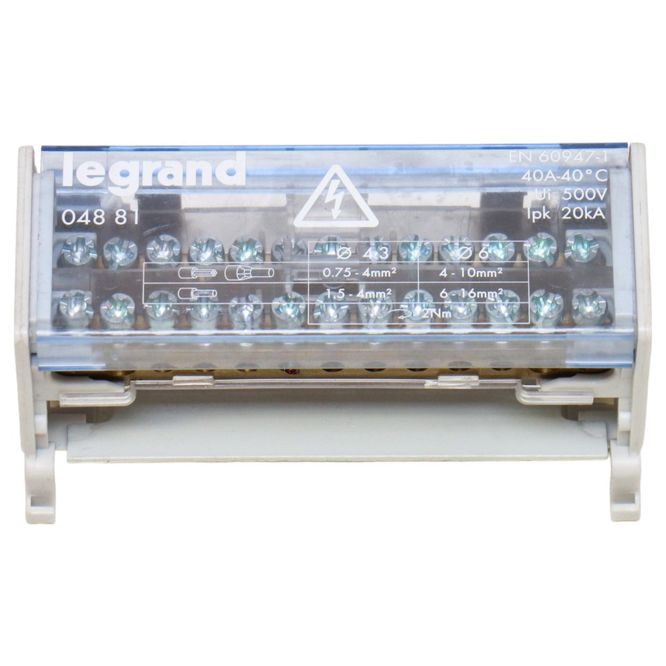 04881 LEGRAND, Modular distribution terminal block - monoblock - two ...