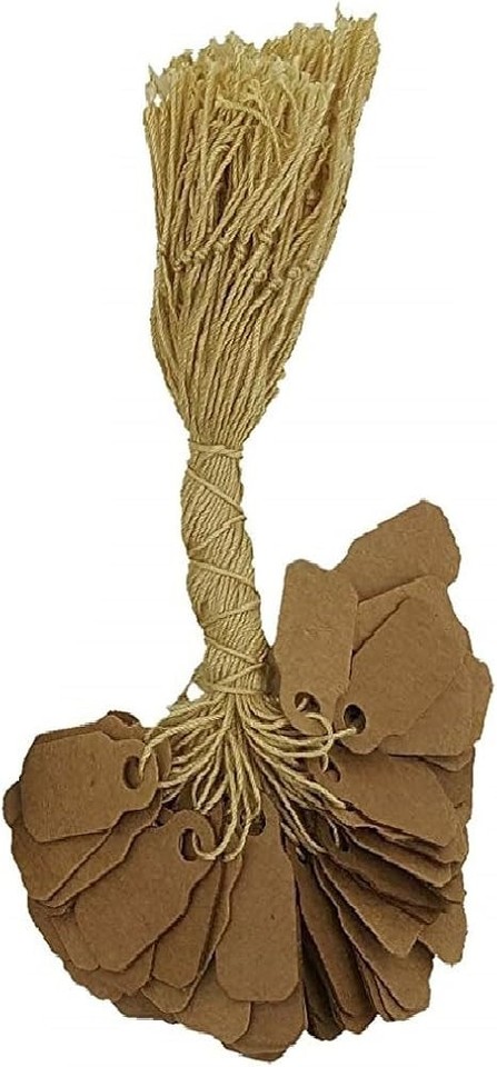 100 Pcs of Paper String Tags, Price Tags, Elegant Jewelry String Tags ...