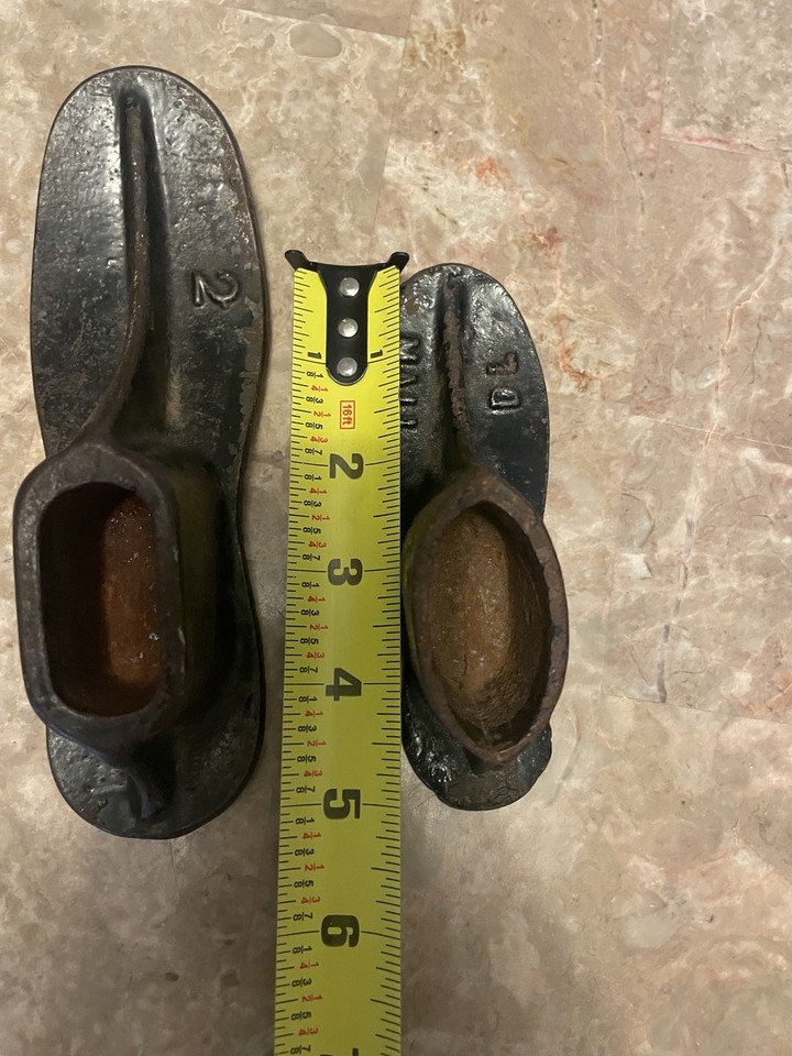 Antique Vintage Cast Iron Shoe Form Pair 2 Old Forms for Cobbler or ...