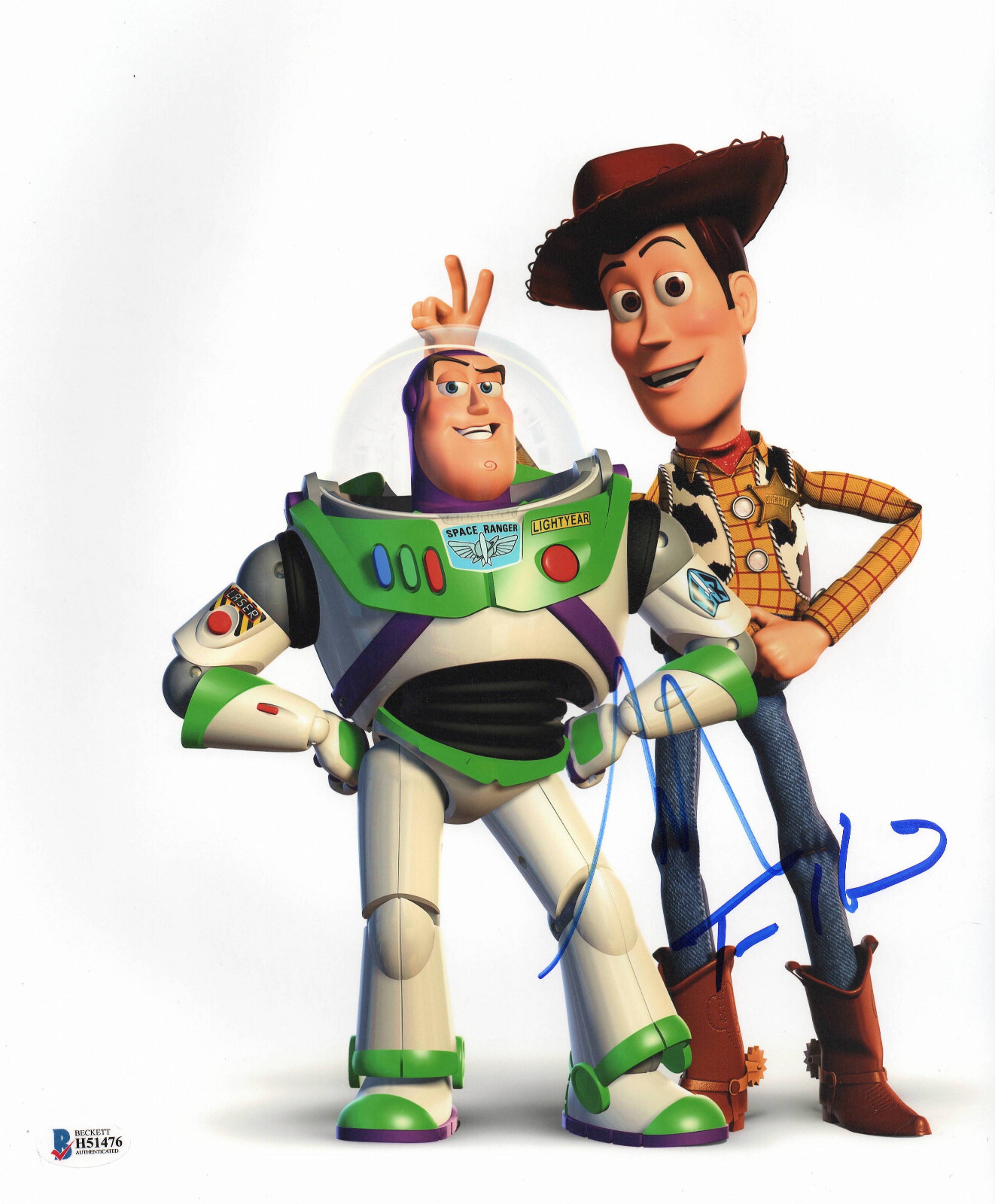 TIM ALLEN TOM HANKS SIGNED AUTOGRAPH TOY STORY 11X14 PHOTO BAS BECKETT ...