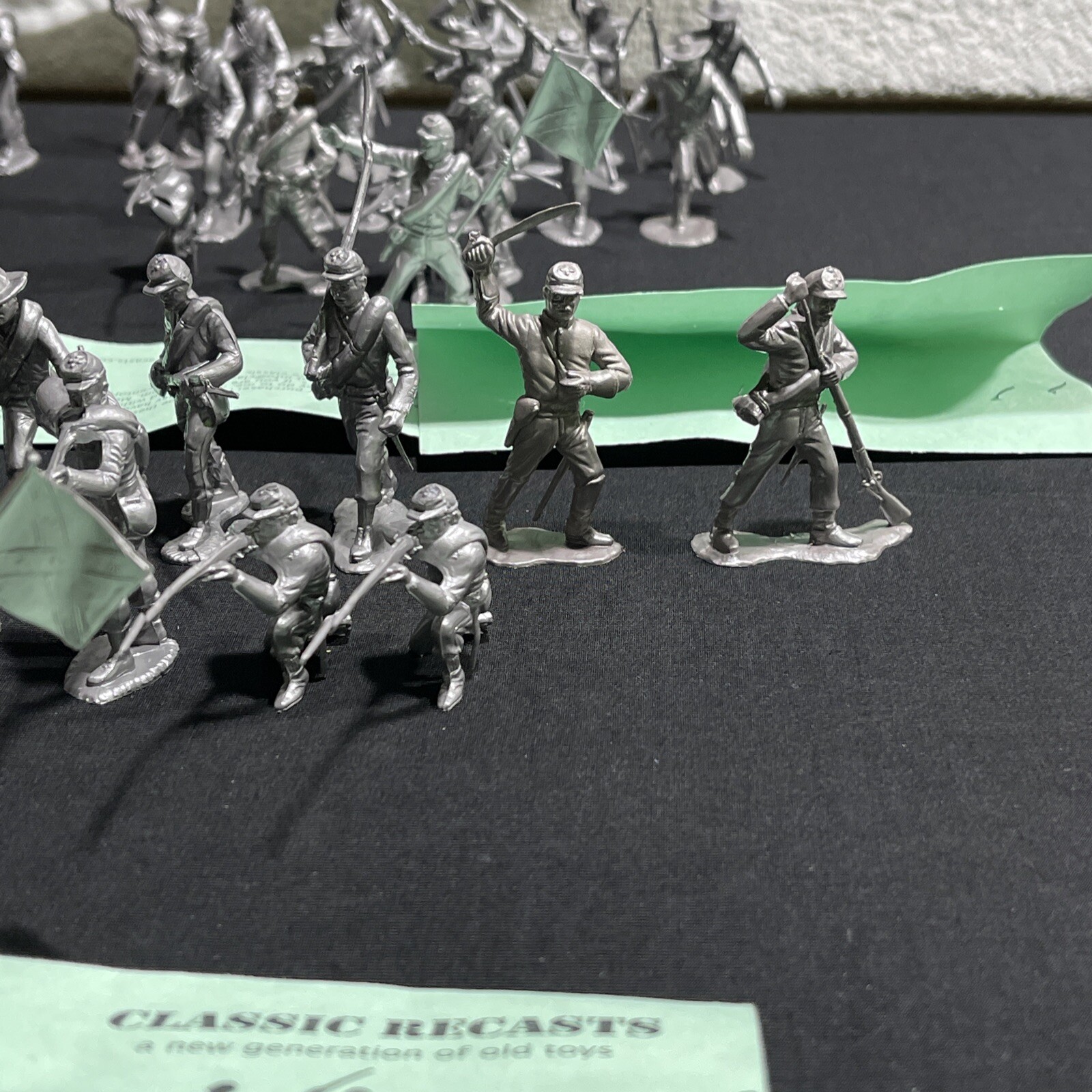 CLASSIC RECASTS MARX CSA SERIES CONFEDERATES PEWTER LOT OF 48 TOY ...