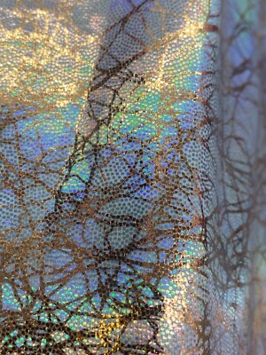 Rose gold Mystique 4 Way Stretch Polyester Spandex Fabric Foggy Foil by ...