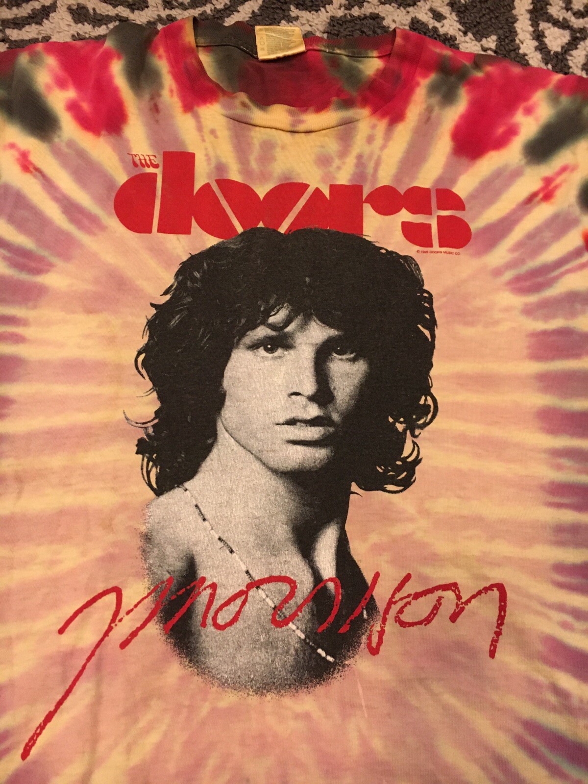 1995 Vintage Jim Morrison The Doors Tee Tye Dye XL Wi… - Gem