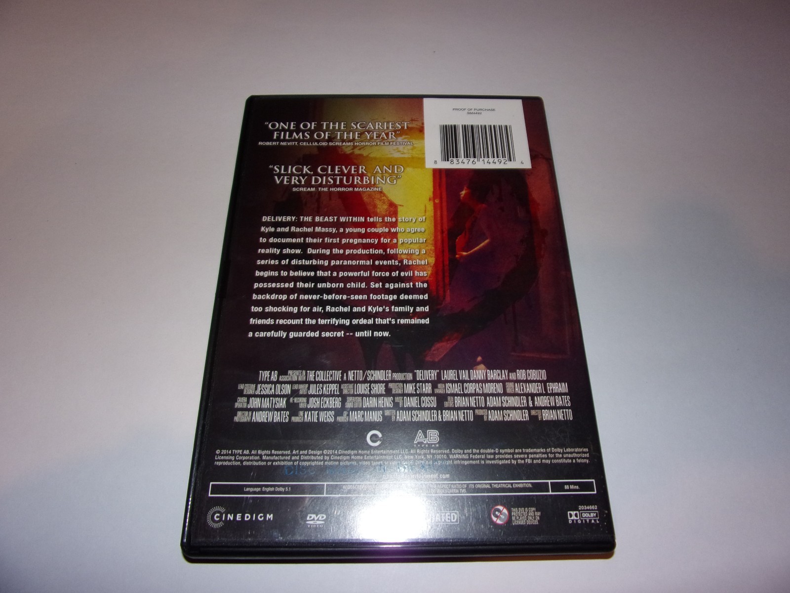 Delivery: The Beast Within (DVD, 2014) Paranormal / Disturbing / Horror ...