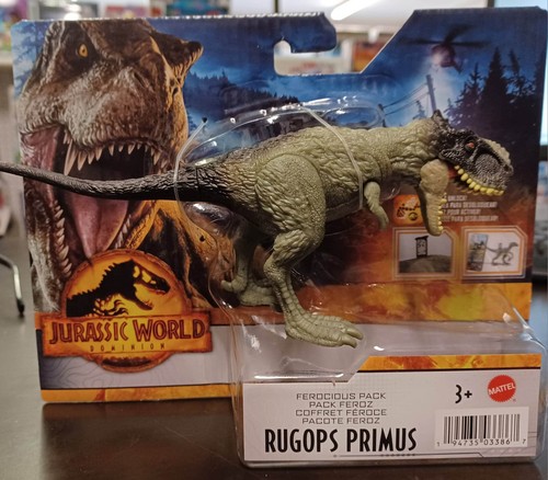 Mattel Jurassic World Dominion Ferocious Pack Rugops Primus Dinosaur ...