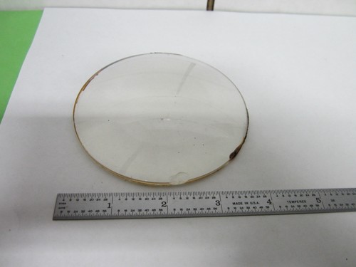 OPTICAL LARGE PLANO CONVEX LENS [chipped edge] LASER OPTICS AS IS DWR#3 ...