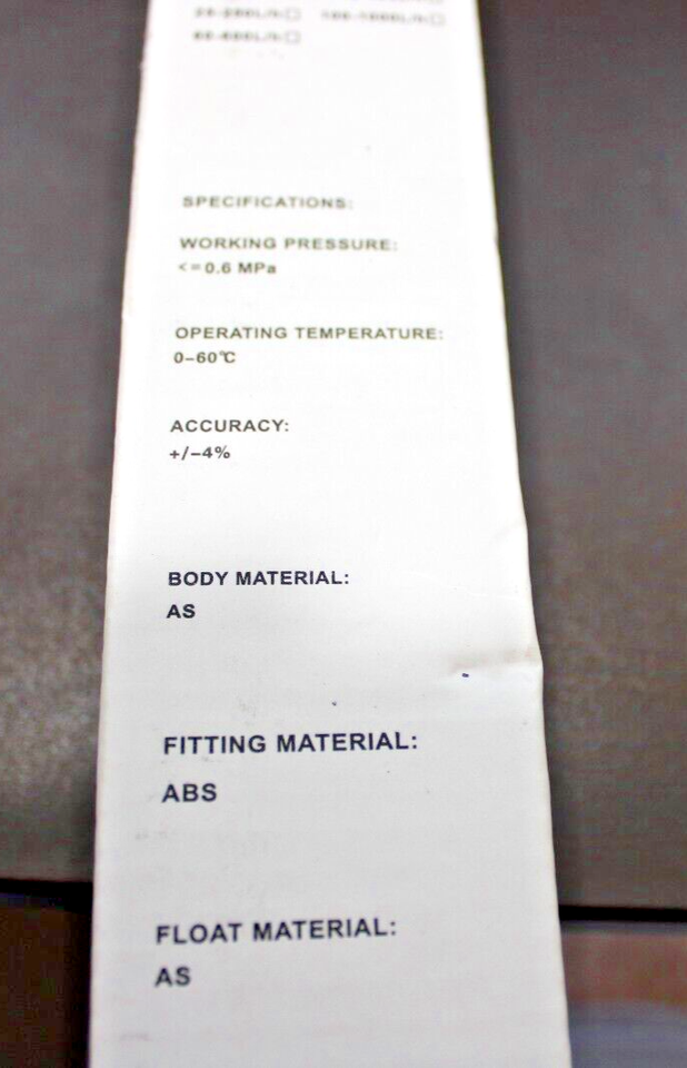 LZS-15D Plastic Tube Liquid Flowmeter Flow Measuring Instrument 16-160 ...