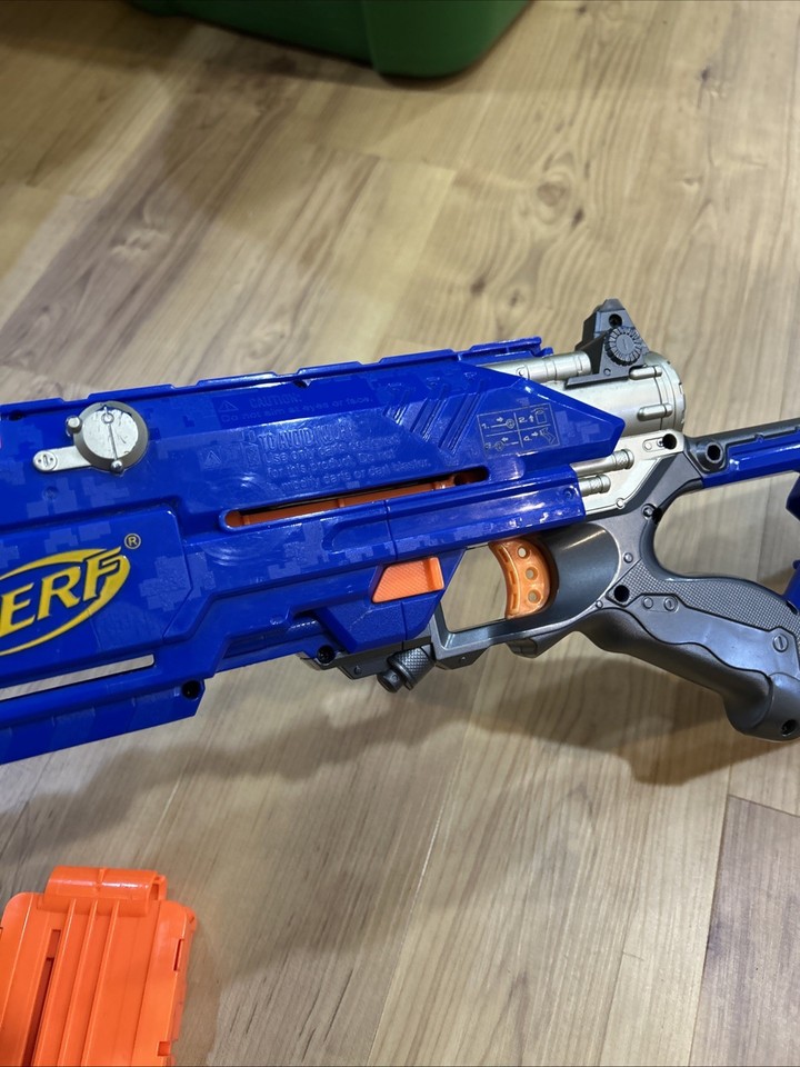 NERF N-Strike Longstrike CS-6 Sniper Rifle Blaster Dart Gun w/ Barrel ...