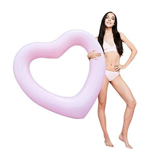 Inflatable Heart Pool Float, Sweet Love Swim Rings Float Loungers Tube for Pink 784117303840| eBay