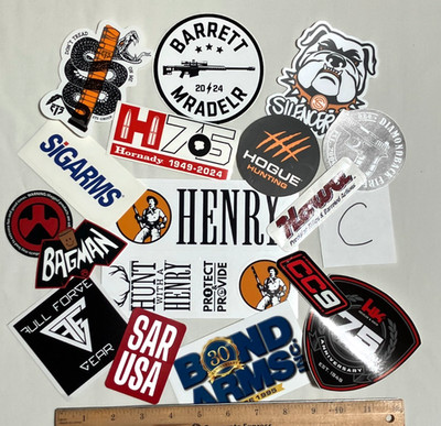 LOT C: NEW 2025 ATLANTA GA GUN SHOW STICKERS DECALS PISTOL HUNT FIREARM ...