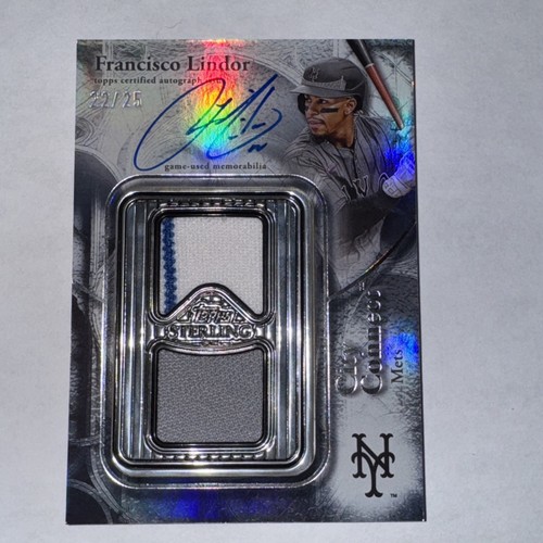 2025 Topps Sterling Francisco Lindor Game Used Auto Relic Card #22/25 ...