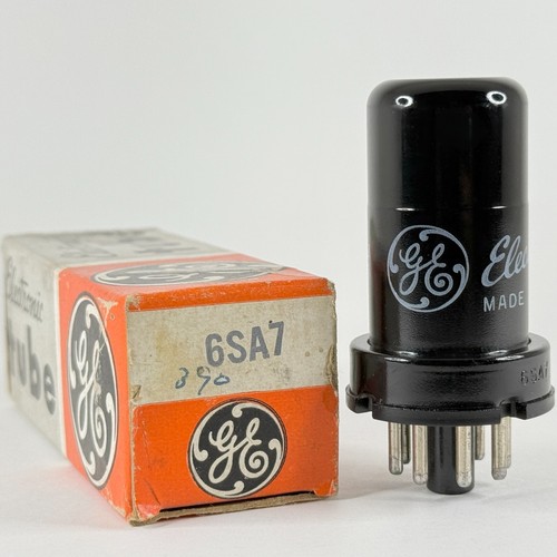 (1) Tested Strong GE 6SA7 Tube with Box Date Code 62-09 Pentagrid ...