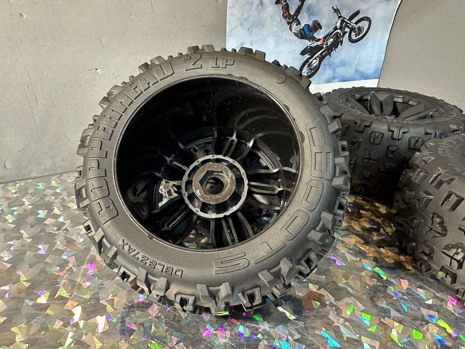 Arrma dBoots Copperhead 2 LP 1/10 Monster Truck Tires/Wheels 17mm ...