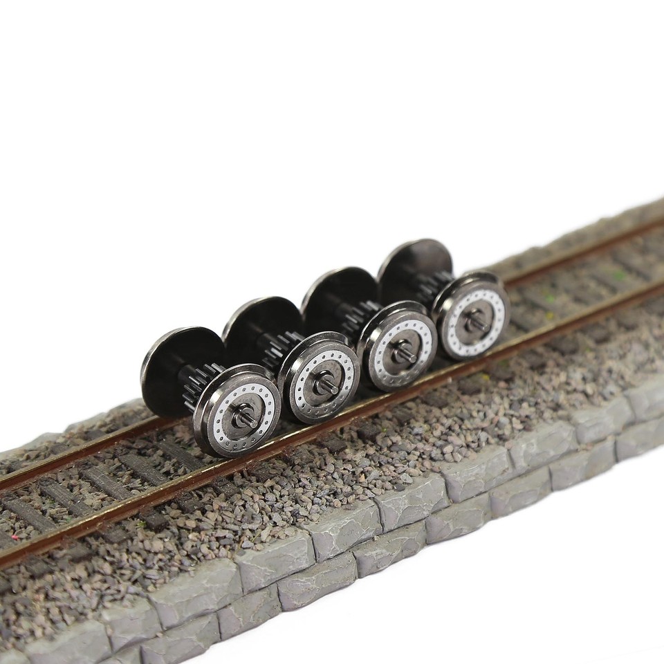 Evemodel HO Scale 1:87 16T Geared Drive Wheel Assembly Brass DC Wheel ...