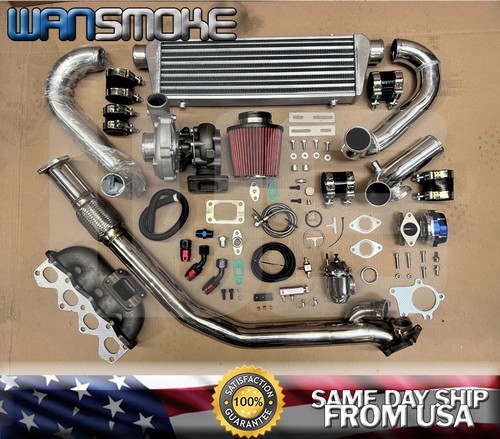 WS 89-93 Mazda Miata 1.6L NA6 Bolt On Turbo Kit MX-5 + Exhaust 2.5 ...